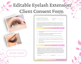 Lash Extension Client Intake & Waiver Form - Etsy