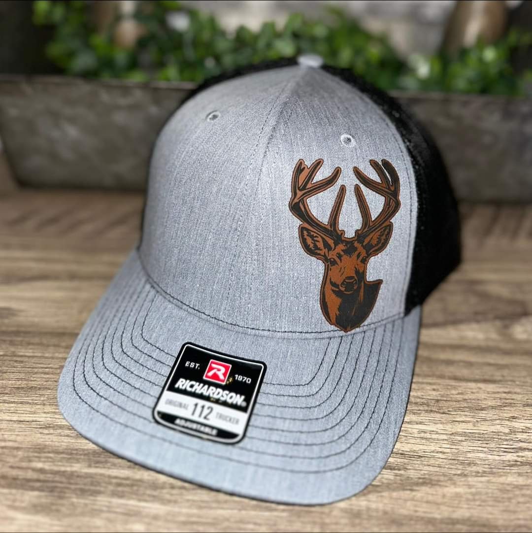 Buck Leather Patch Hat - Etsy