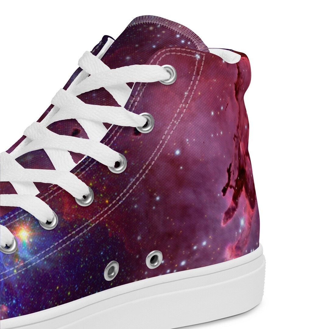 Purple Cosmos Womens High Top Canvas Shoes - Etsy