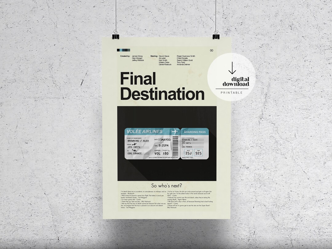 Final Destination | DIGITAL DOWNLOAD - Etsy