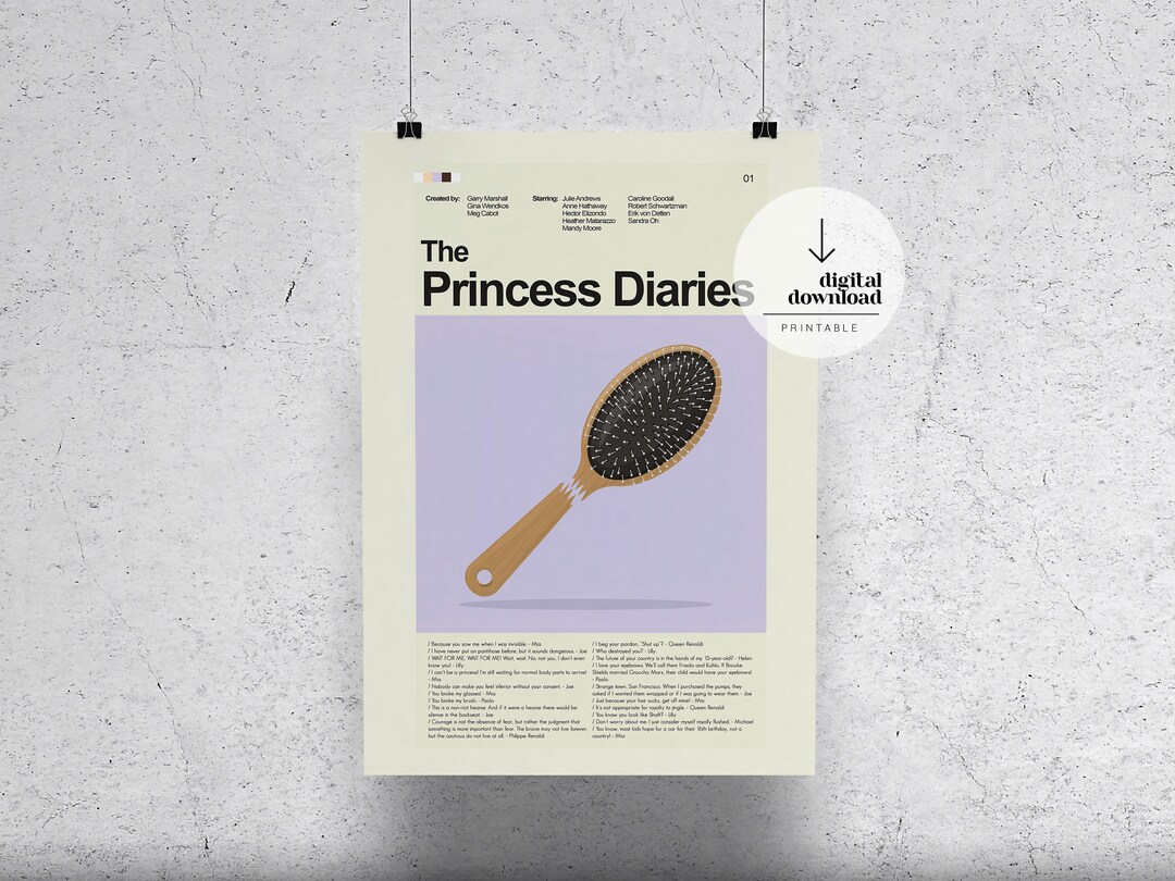 The Princess Diaries | DIGITAL DOWNLOAD - Etsy