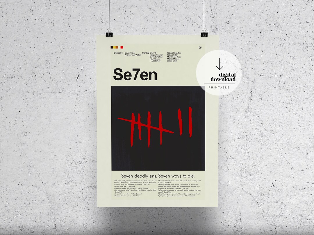 Se7en (seven) | DIGITAL DOWNLOAD - Etsy