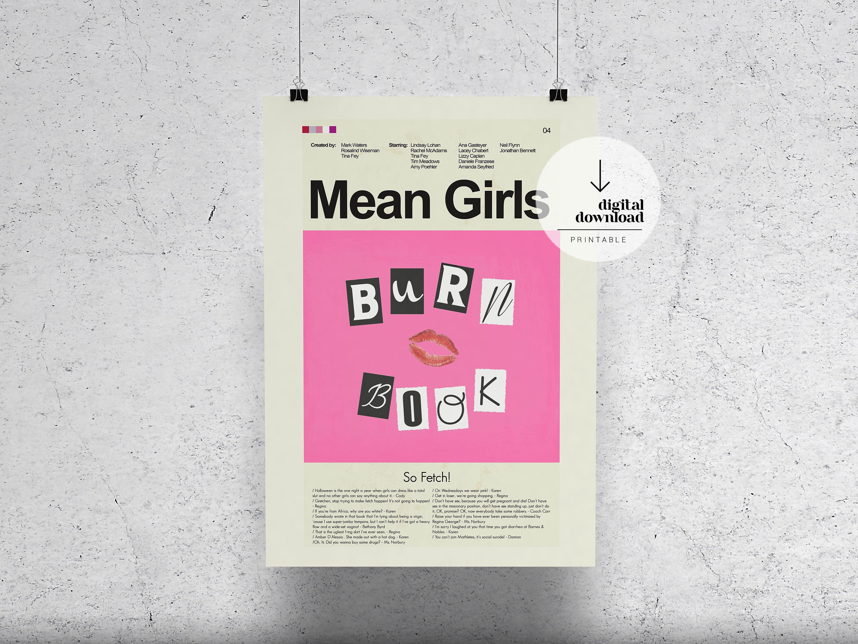 Mean Girls | DIGITAL DOWNLOAD - Etsy