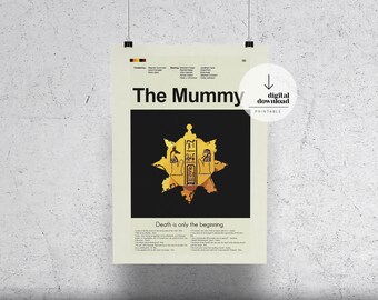 The Mummy Download Printable the Mummy Print Instant Download JPG ...
