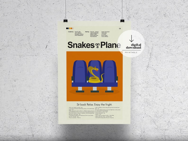 Snakes on a Plane | DIGITAL DOWNLOAD - Etsy