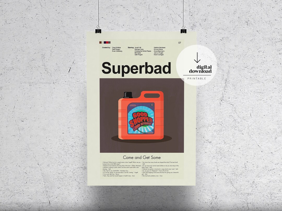 Superbad | DIGITAL DOWNLOAD - Etsy