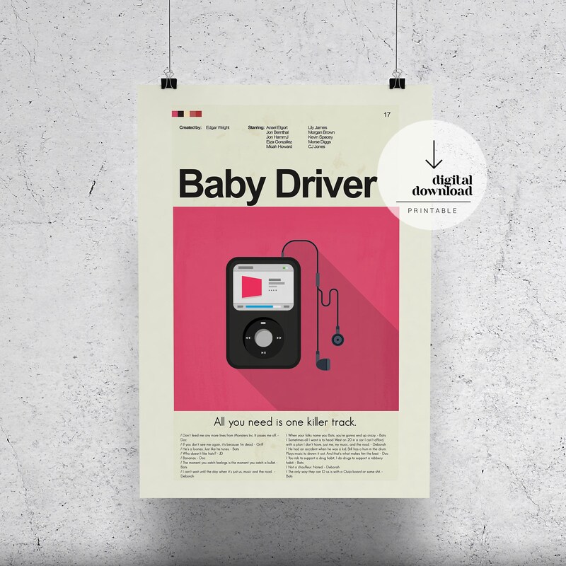 Baby Driver Poster - Etsy