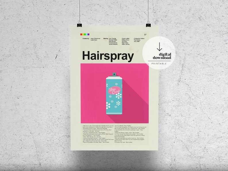 Hairspray | DIGITAL DOWNLOAD - Etsy