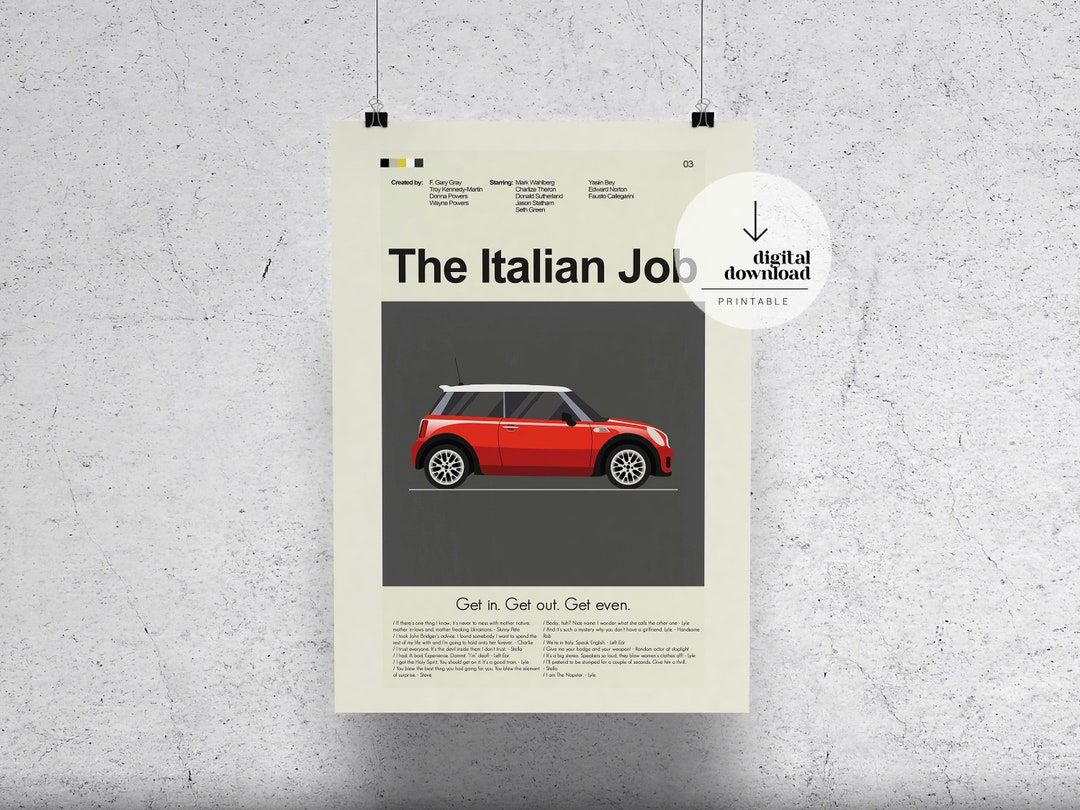 The Italian Job | DIGITAL DOWNLOAD - Etsy
