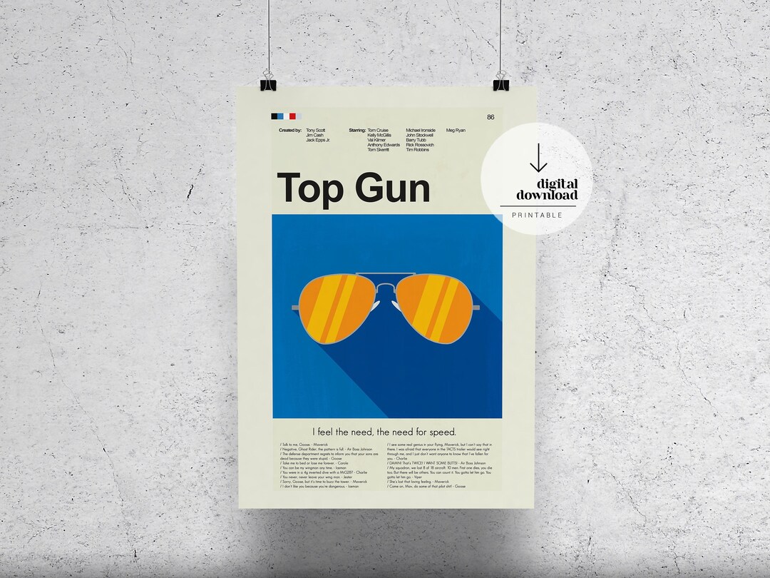 Top Gun | DIGITAL DOWNLOAD - Etsy
