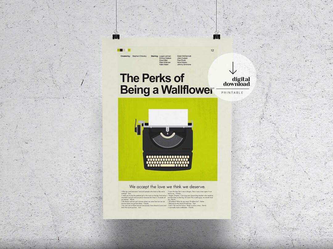 The Perks of Being a Wallflower | DIGITAL DOWNLOAD - Etsy