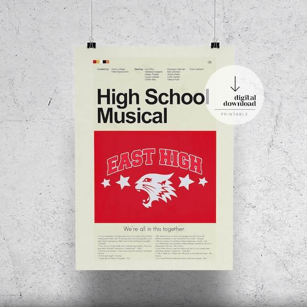 High School Musical Poster - Etsy