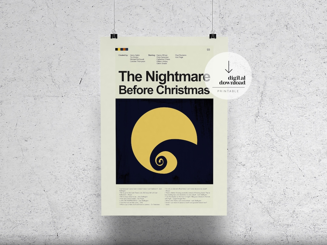 The Nightmare Before Christmas | DIGITAL DOWNLOAD - Etsy