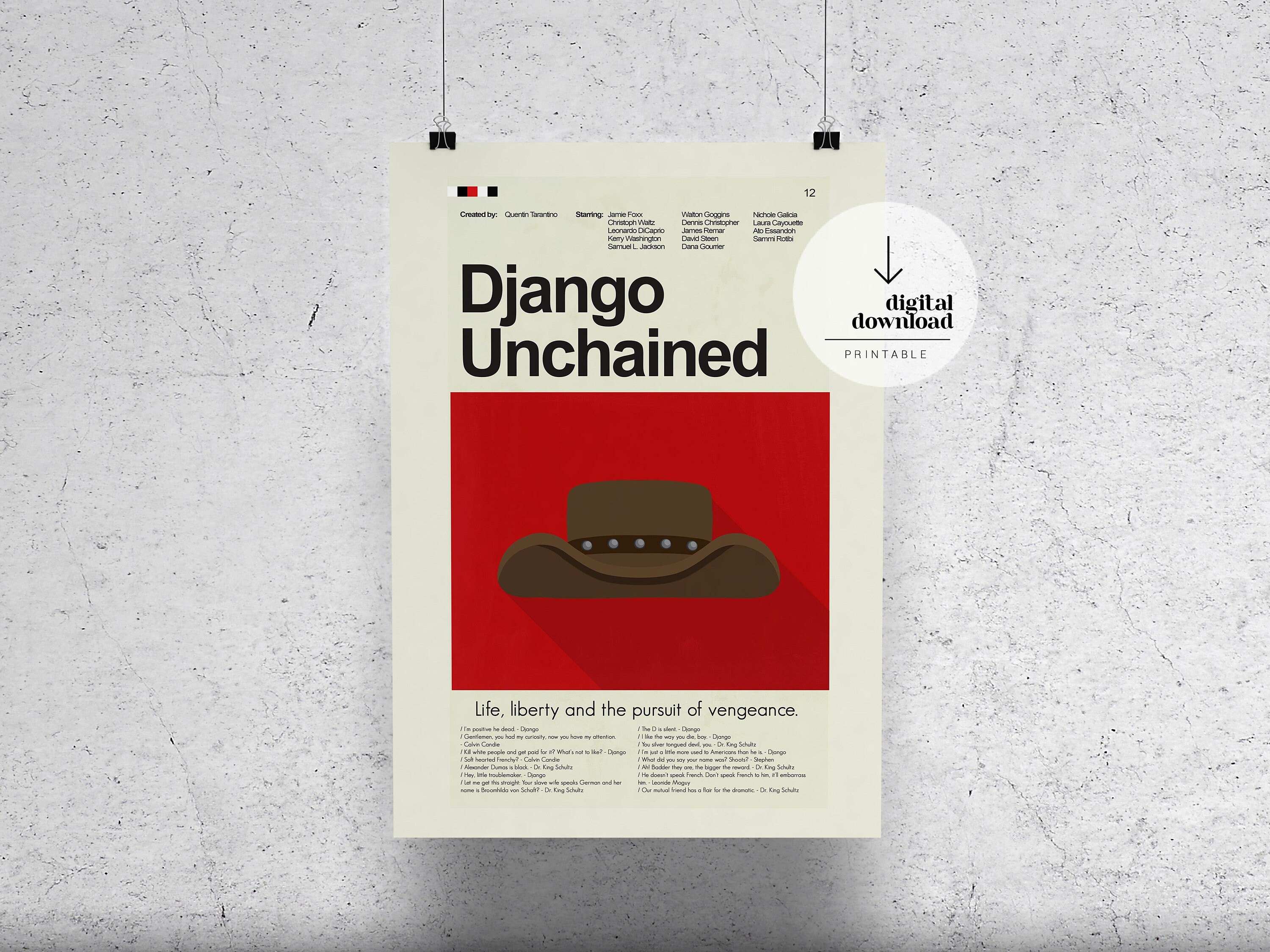 Django Unchained | DIGITAL DOWNLOAD - Etsy