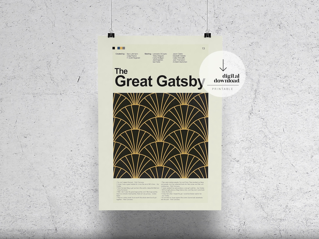 The Great Gatsby | DIGITAL DOWNLOAD - Etsy