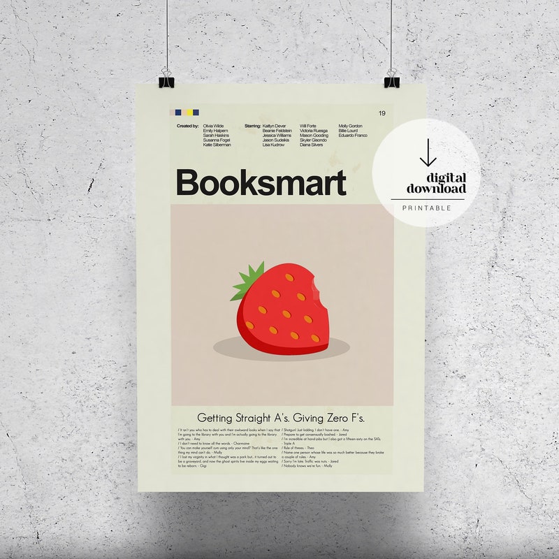 Booksmart Print - Etsy