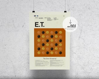 E.T. Cupcake Toppers Digital Printable 2 Inch ET the Extra Terrestrial ...