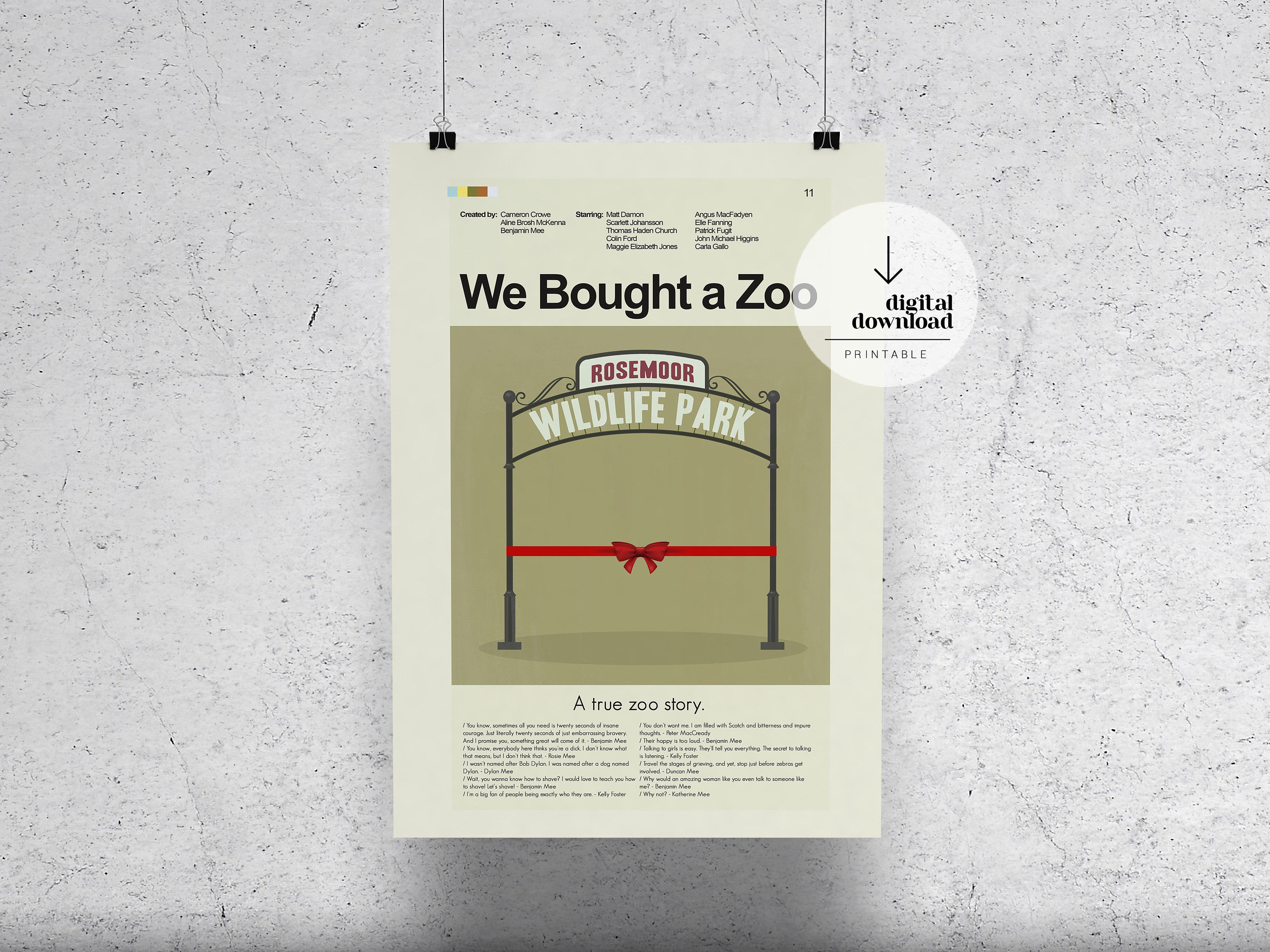 We Bought a Zoo DIGITAL DOWNLOAD - Etsy