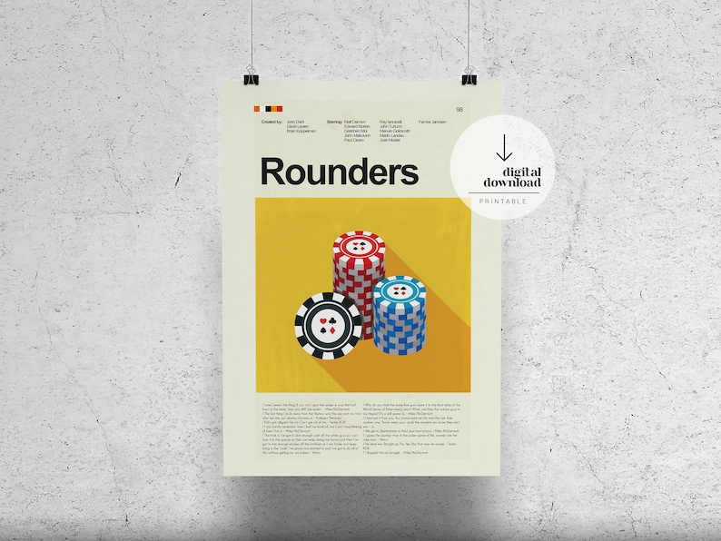 Rounders | DIGITAL DOWNLOAD - Etsy