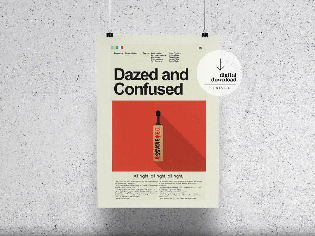 Dazed and Confused | DIGITAL DOWNLOAD - Etsy