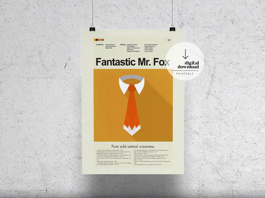 Fantastic Mr. Fox | DIGITAL DOWNLOAD - Etsy