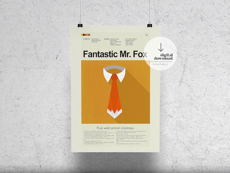 Fantastic Mr. Fox | DIGITAL DOWNLOAD - Etsy
