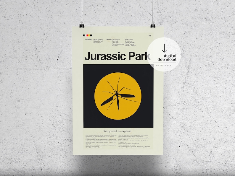 Jurassic Park DIGITAL DOWNLOAD - Etsy