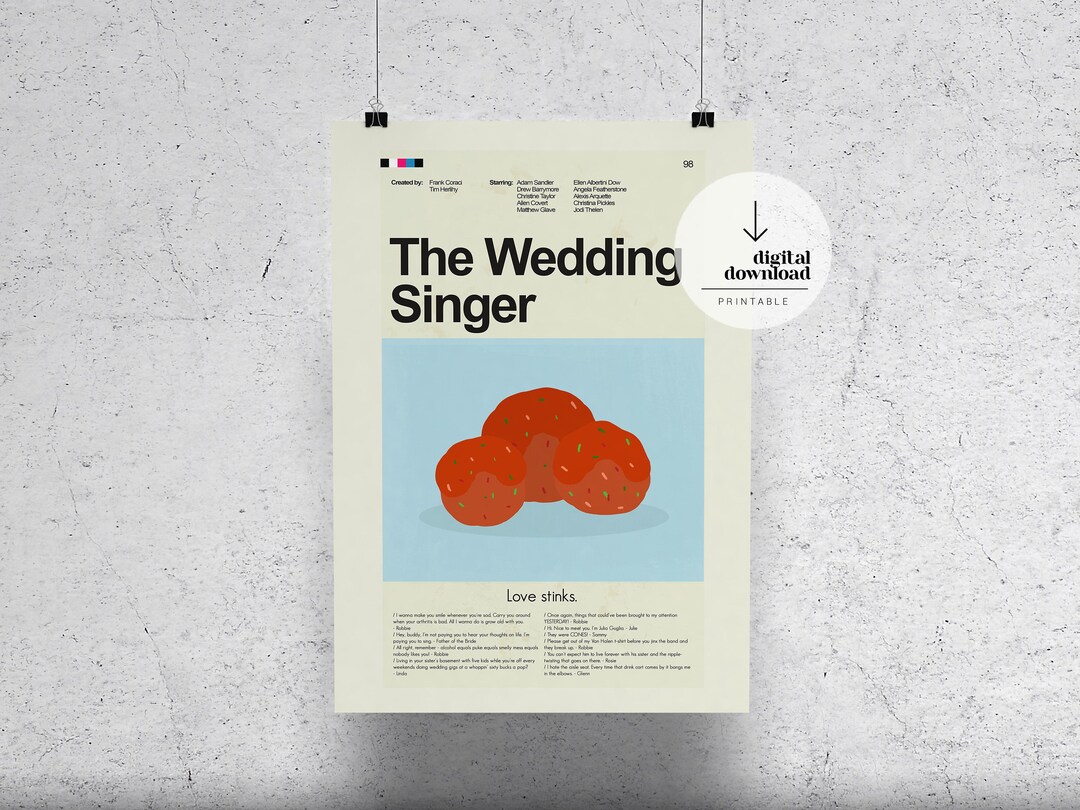 The Wedding Singer | DIGITAL DOWNLOAD - Etsy