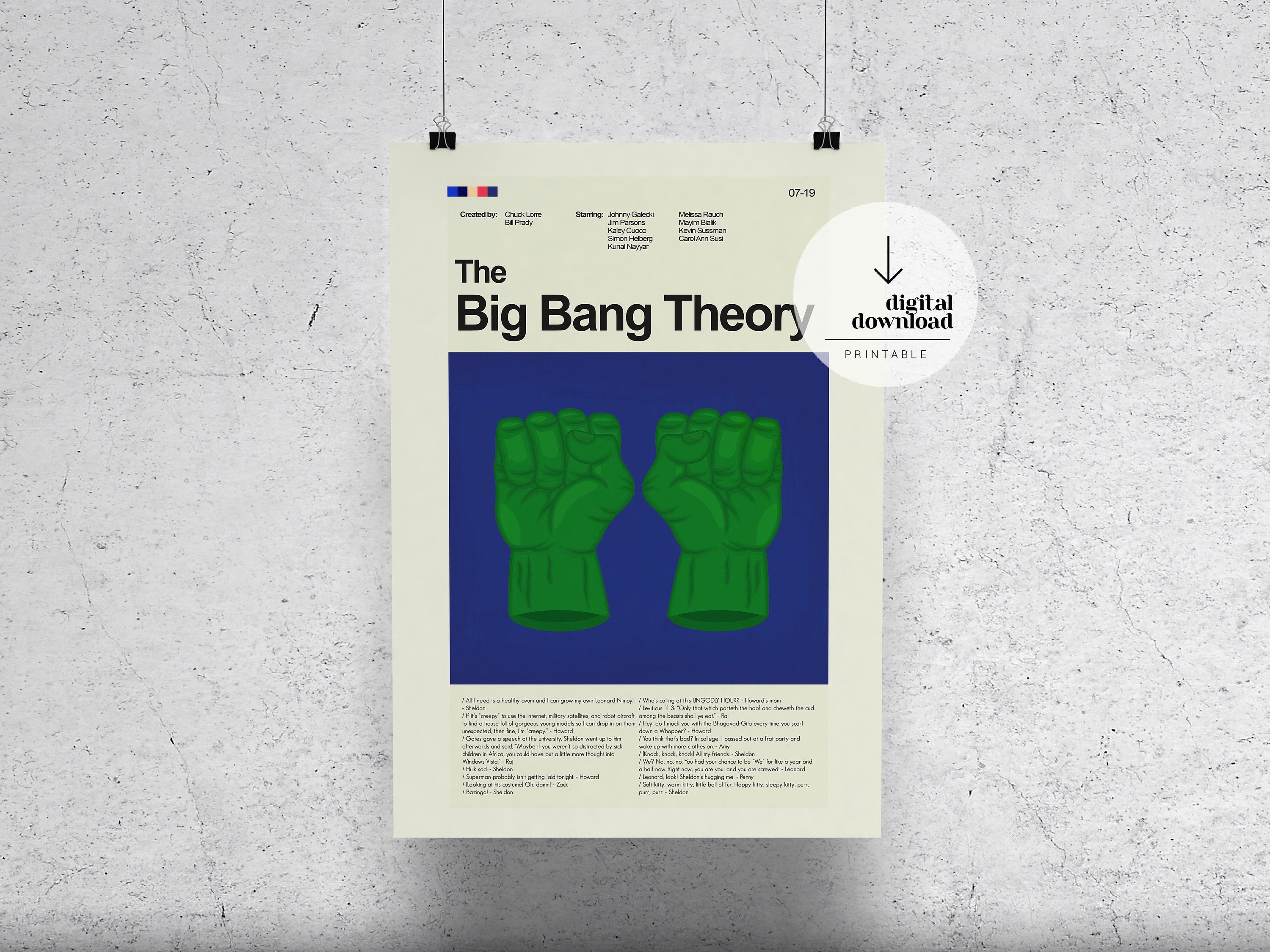 The Big Bang Theory | DIGITAL DOWNLOAD - Etsy