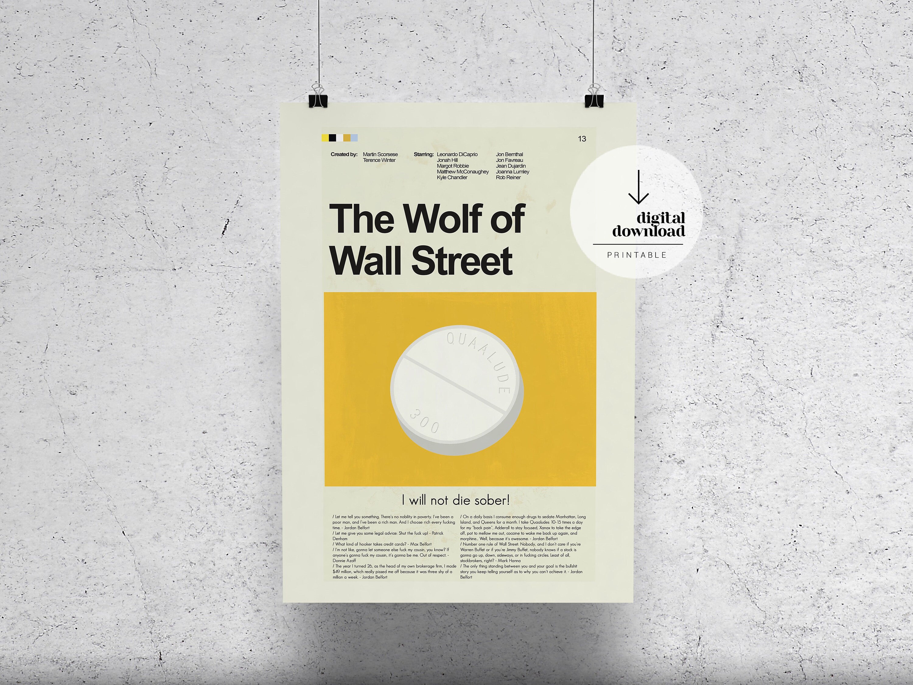 The Wolf of Wall Street | DIGITAL DOWNLOAD - Etsy