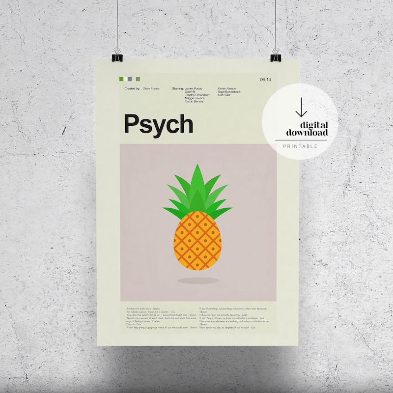 Psych Pineapple - Etsy