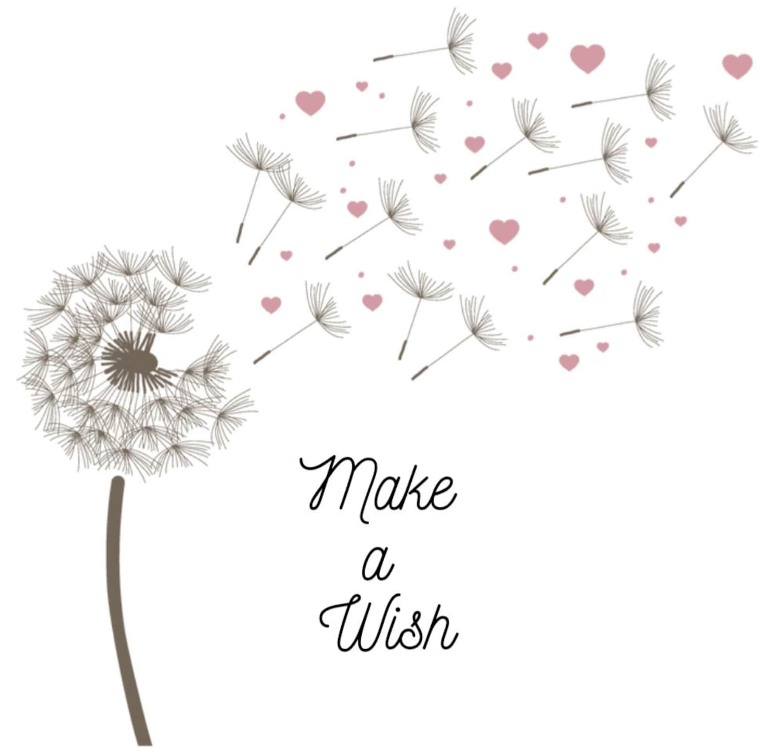 Make a Wish Dandelion Instant Download PNG - Etsy