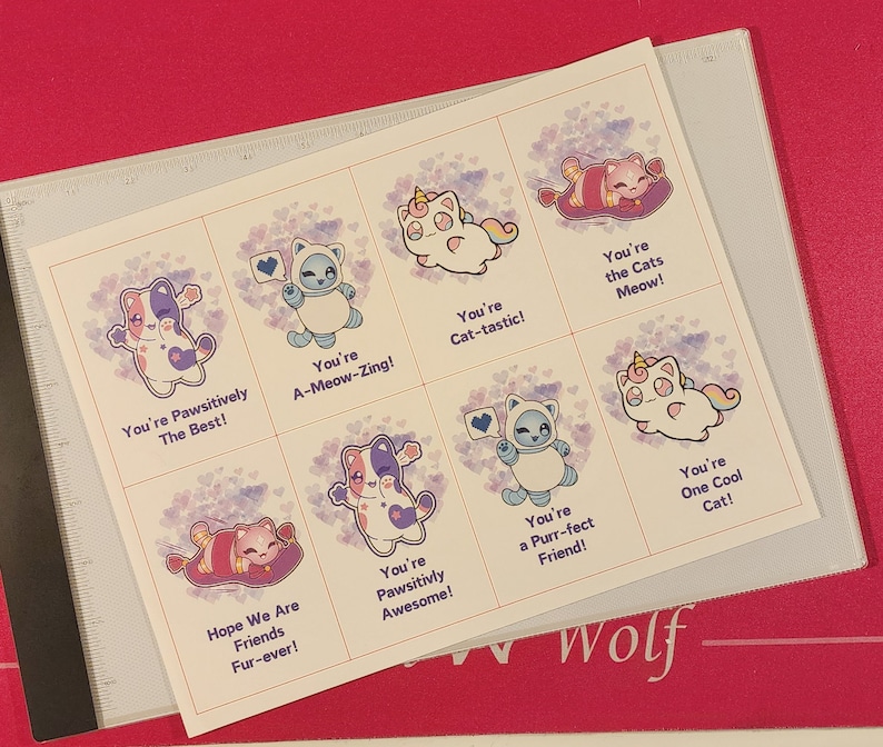 Aphmau Meemeow Valentine's Day Cards Download and Print PDF Files - Etsy