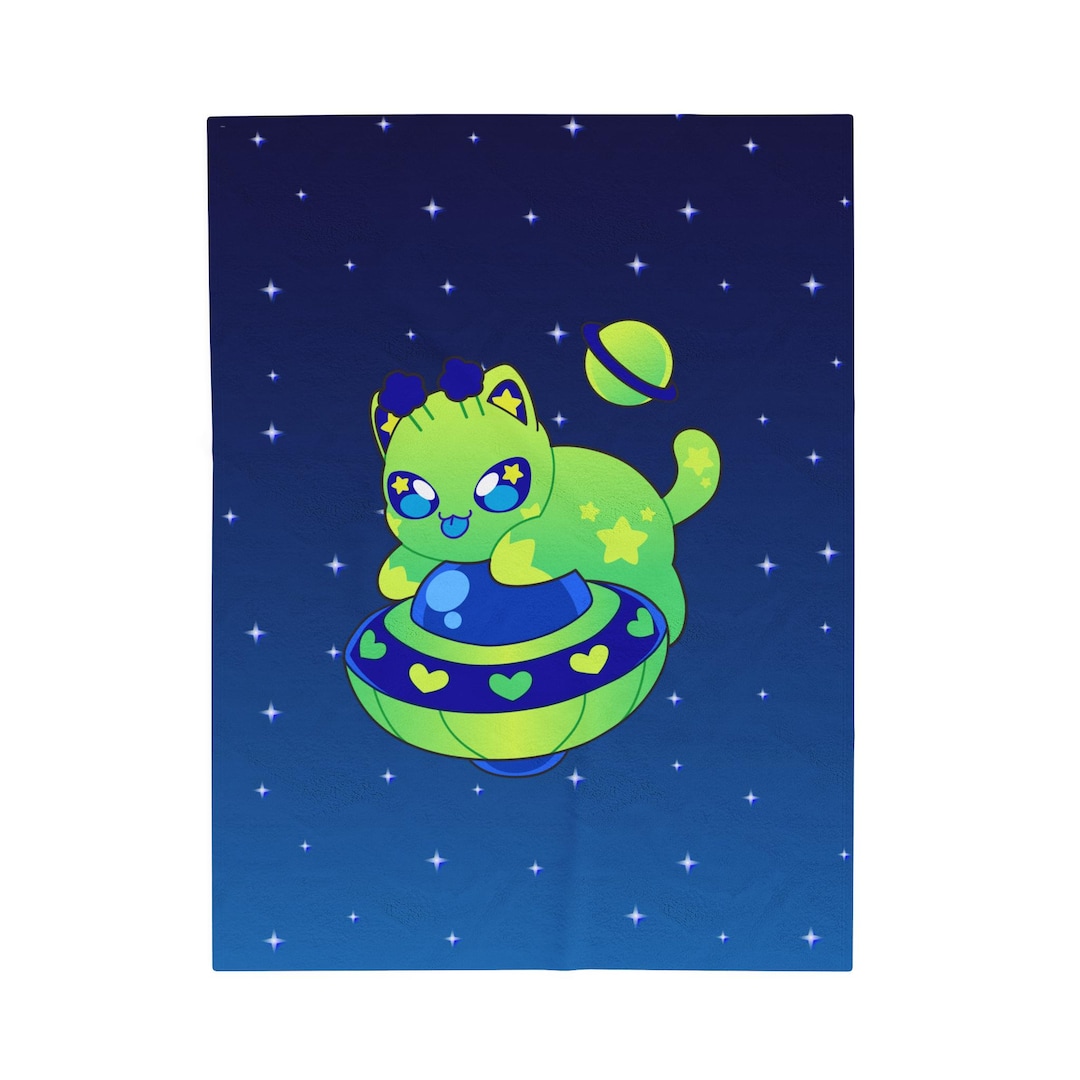 Aphmau Meemeow Alien Cat Velveteen Plush Blanket - Etsy