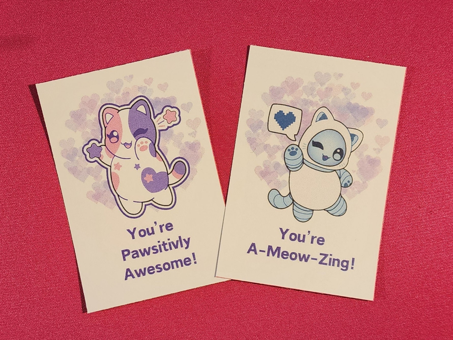 Aphmau Meemeow Valentine's Day Cards Download and Print PDF Files - Etsy