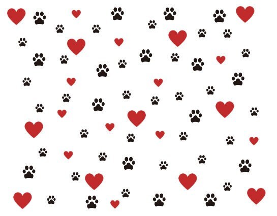 Paw Print and Heart Instant Digital Download - Etsy