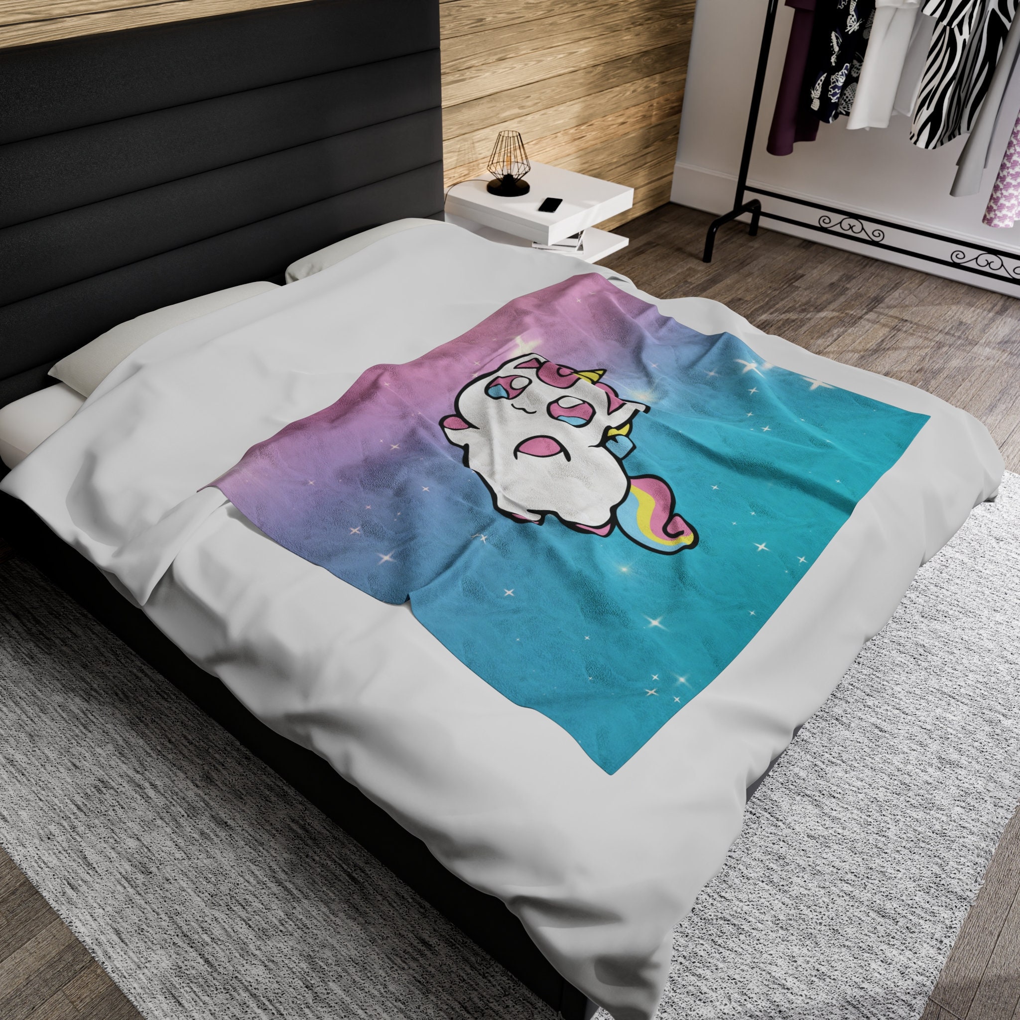Aphmau Meemeow Unicorn Kitty Velveteen Plush Blanket - Etsy