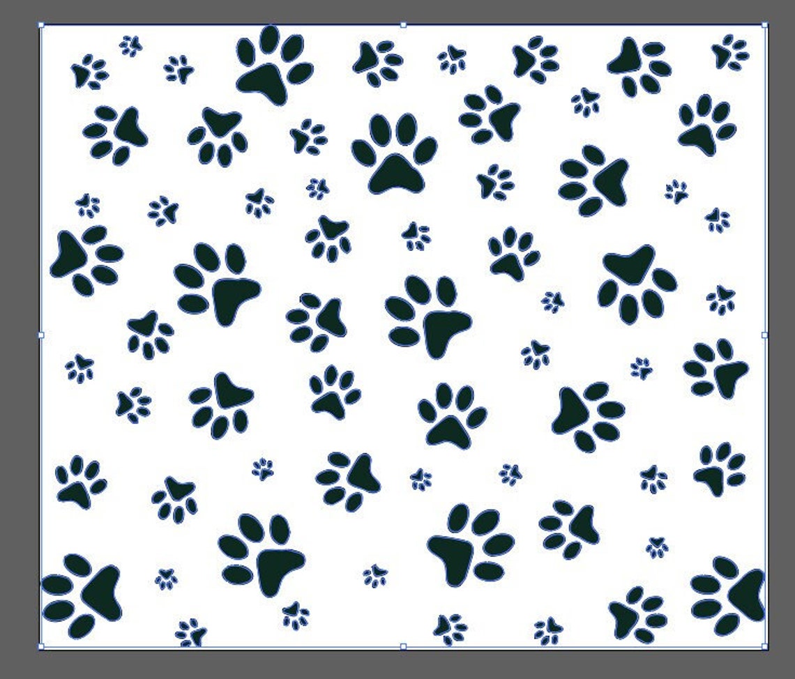 Paw Print Tumbler Wrap SVG PNG Instant Download - Perfect for Dog ...