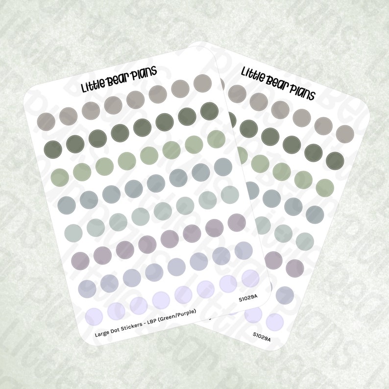 7.4mm Dot Stickers | Passport Size Sheet - Littlebearplans - Etsy