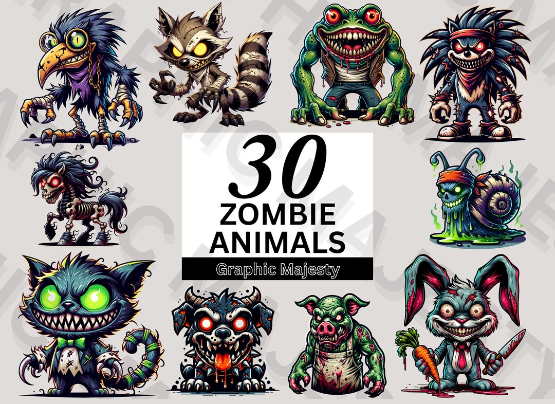 Zombie Mutant Animals, Horror Clipart PNG, Zombie Animals, Animal PNG ...