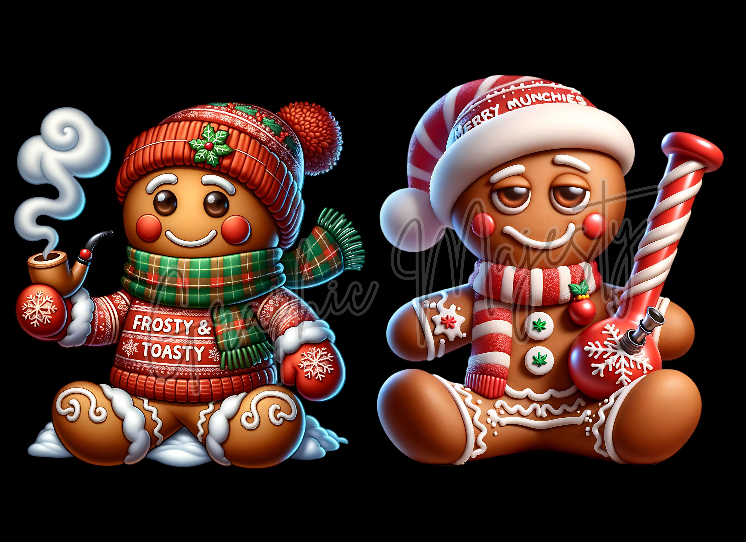 420 Stoner Gingerbread Man Cartoon Characters, Smoke Marijuana PNG ...