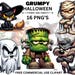 Funny Grumpy Halloween Clipart Bundle, Commercial Use (digital Download ...