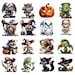 Funny Grumpy Halloween Clipart Bundle, Commercial Use (digital Download ...