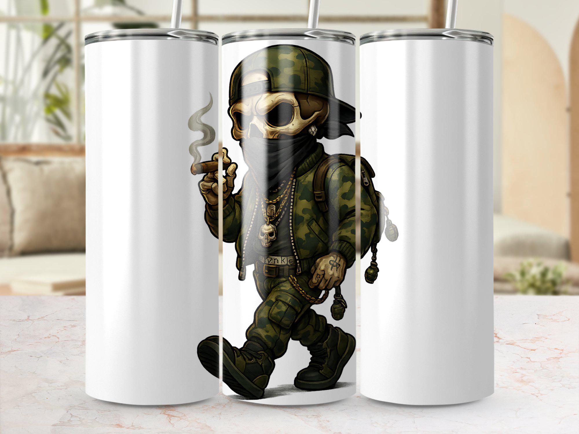 Gangster Skull Graffiti PNG: Urban Camo Skeleton Design (digital ...