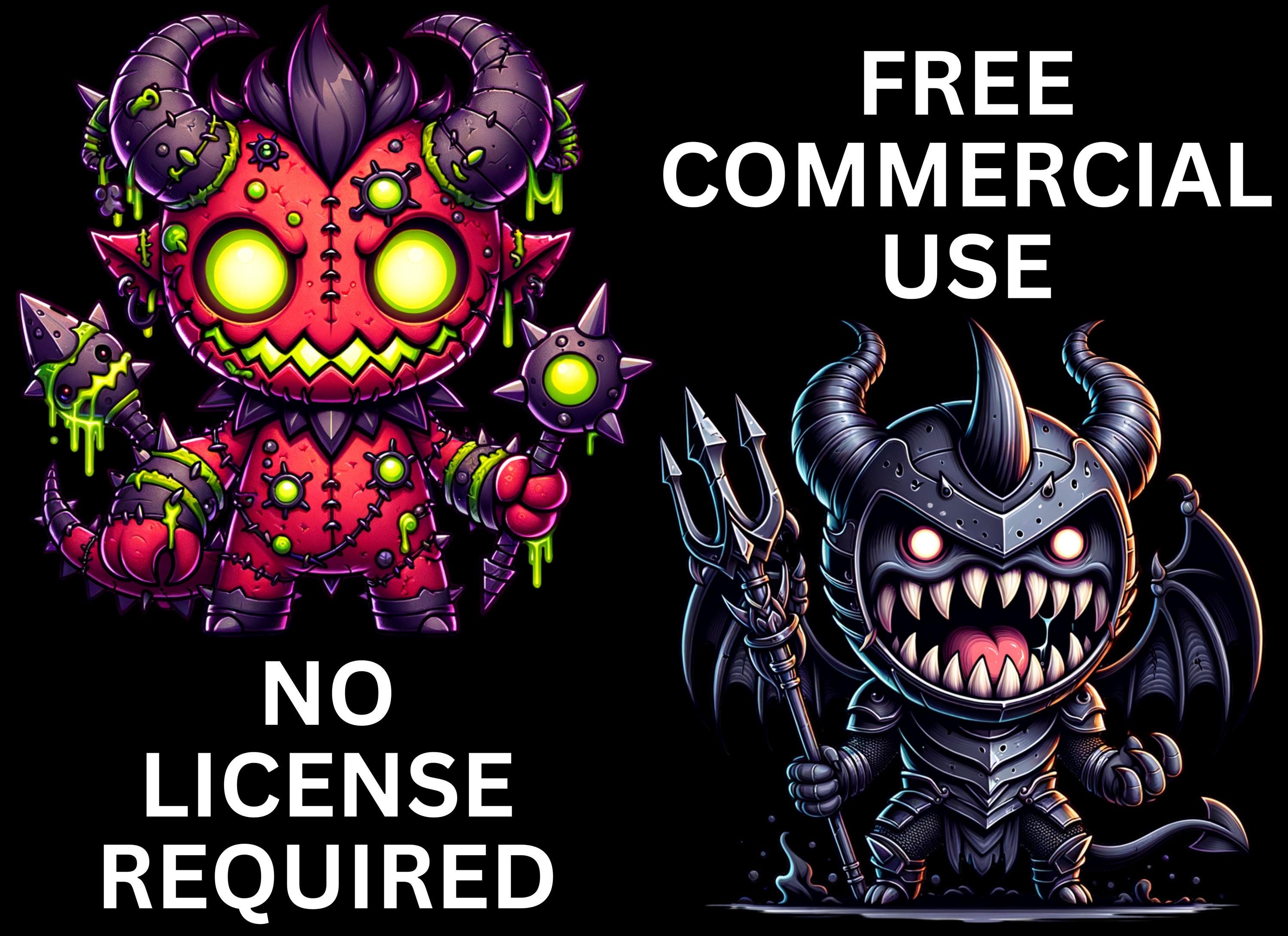 Mutant Monster Warrior Clipart Bundle: Creepy Halloween PNG (digital ...