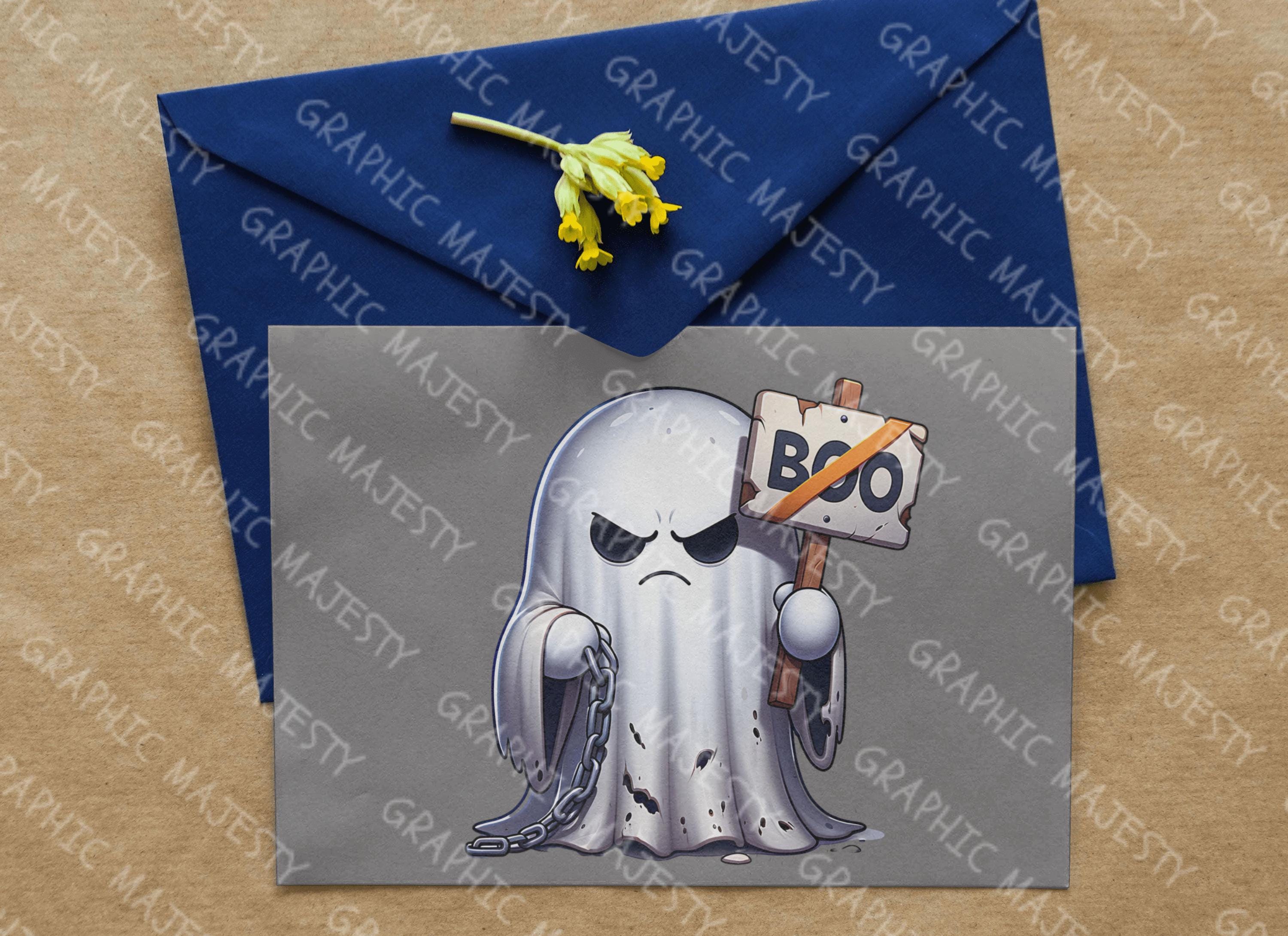 Grumpy Halloween Ghost PNG: Streetwear DTF Graphic (commercial Use) - Etsy