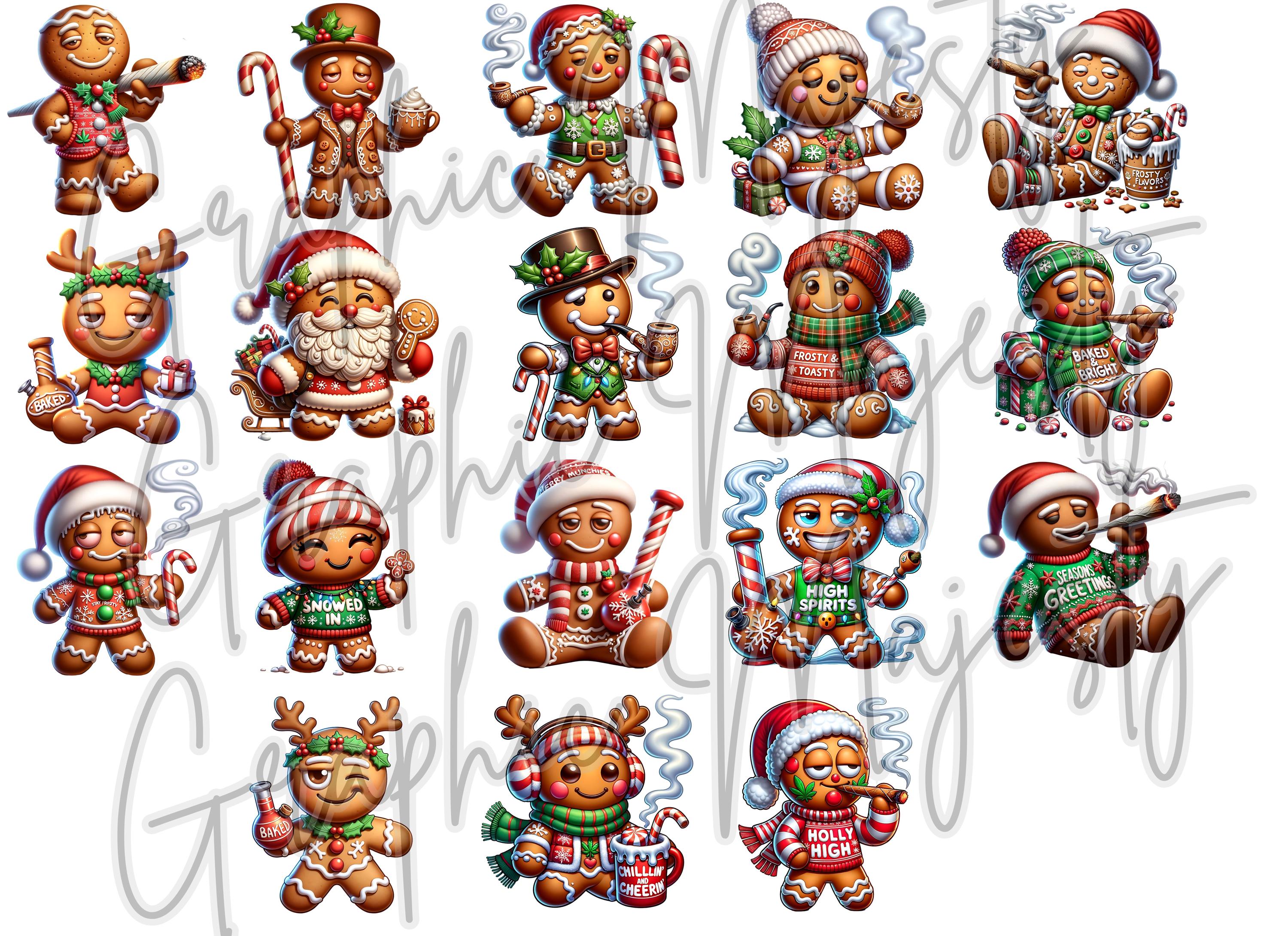 420 Stoner Gingerbread Man Cartoon Characters, Smoke Marijuana PNG ...