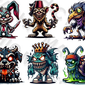 Zombie Mutant Animals, Horror Clipart PNG, Zombie Animals, Animal PNG ...