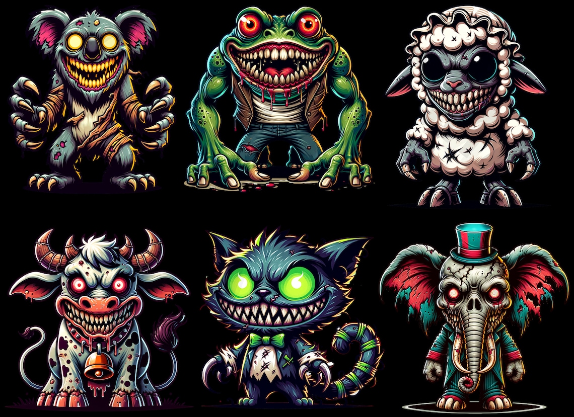 Zombie Mutant Animals, Horror Clipart PNG, Zombie Animals, Animal PNG ...