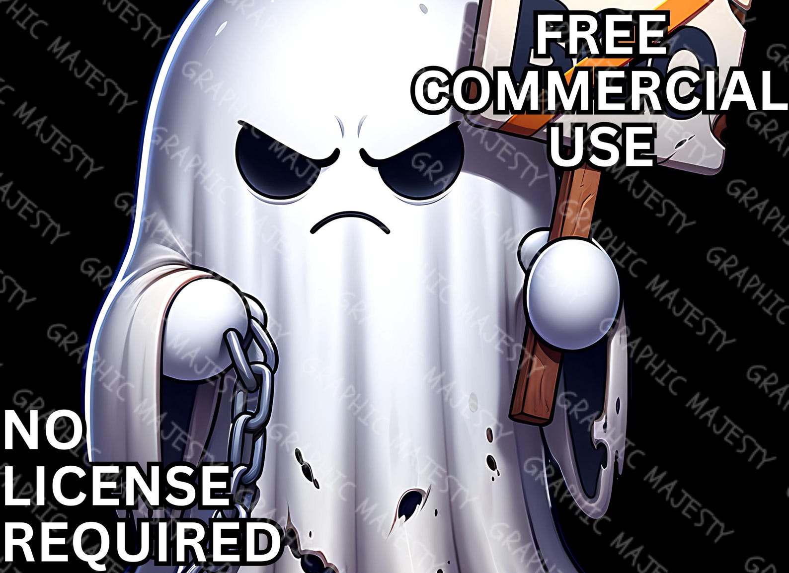 Grumpy Halloween Ghost PNG: Streetwear DTF Graphic (commercial Use) - Etsy